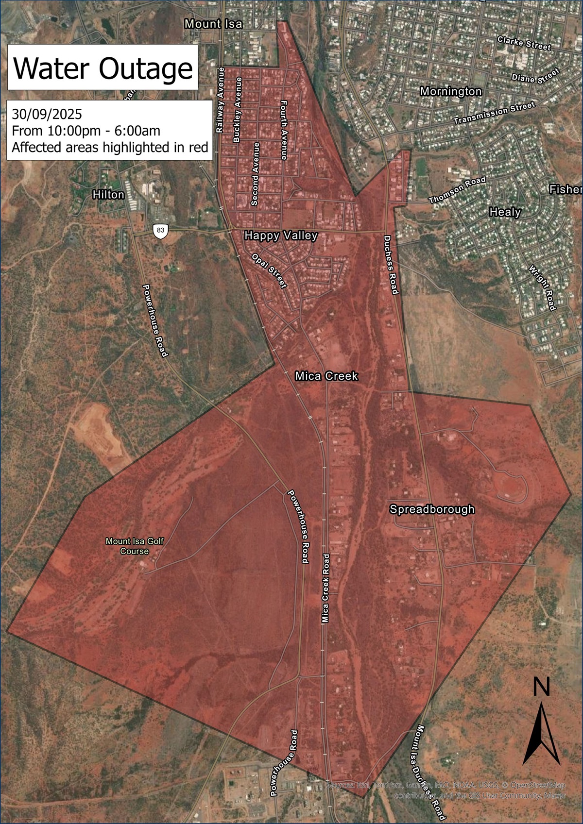 Public Notice – Localised Water Outage | Mount Isa City Council
